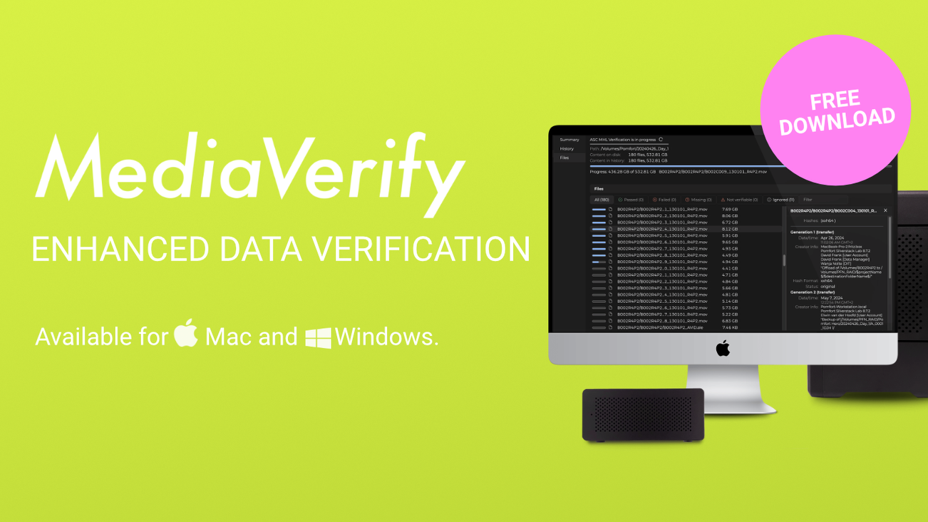 Pomfort发布MediaVerify完全版及Silverstack系列8.8更新！ - 尊正资讯